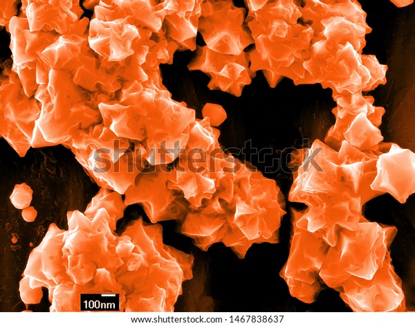 Scanning Electron Microscope View Gold Nanocrystals Stock Illustration ...