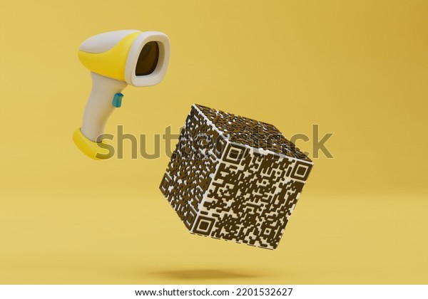 Scanning Qr Code Product Product Scanner Stock Illustration 2201532627 ...