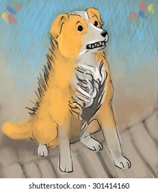 Scared Dog Stock Illustration 301414160 | Shutterstock