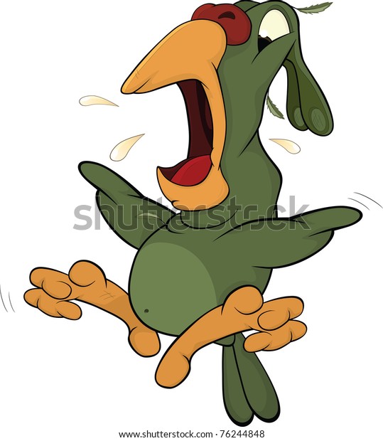 Scared Parrotcartoon Stock Illustration 76244848 | Shutterstock