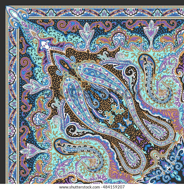 Scarf Print Design Stock Illustration 484159207