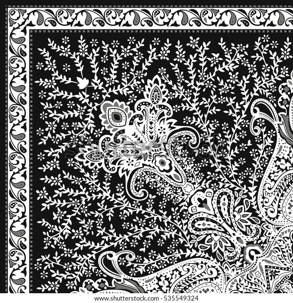 Scarf Print Design Stock Illustration 535549324