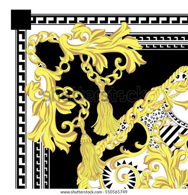 Scarf Print Design Stock Illustration 550565749 | Shutterstock
