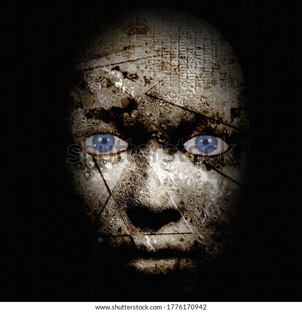 Scary Human Face 3d Rendering Stock Illustration 1776170942 | Shutterstock