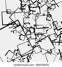 Stock ilustrace „Scattered Squares Abstract Geometric Pattern ...