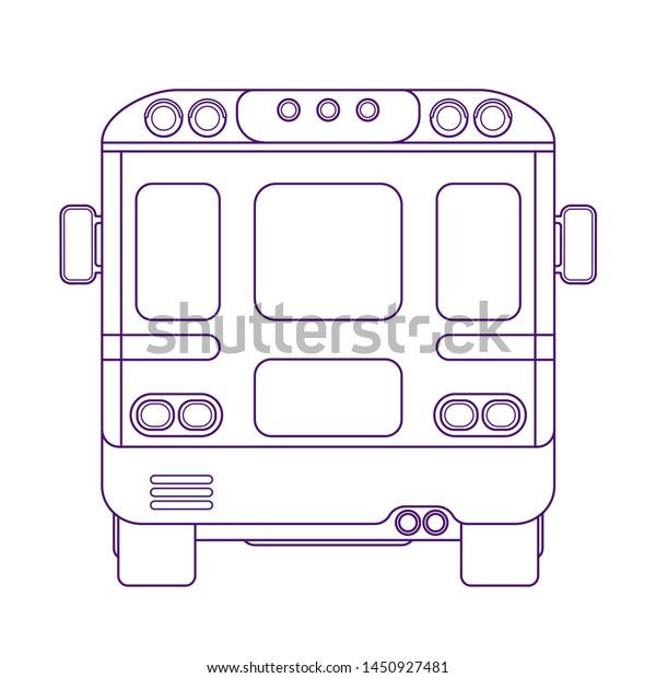 School Bus Back View Isolated On: ภาพประกอบสต็อก 1450927481 | Shutterstock