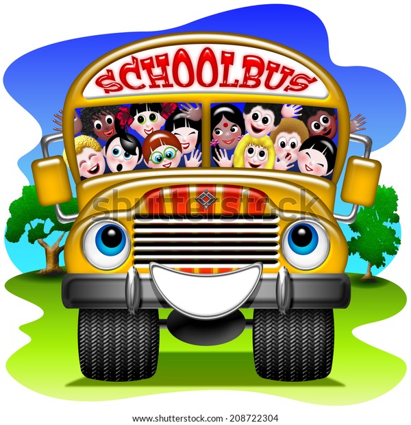School Bus Cartoon Stock Illustration 208722304 | Shutterstock