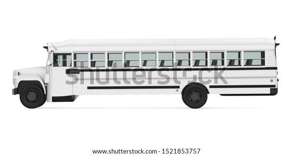 School Bus Isolated Side View 3d Stock Illustration 1521853757 ...