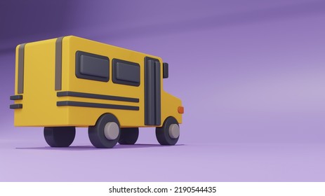 School Bus Model 3d Back School Stock Illustration 2190544435 ...
