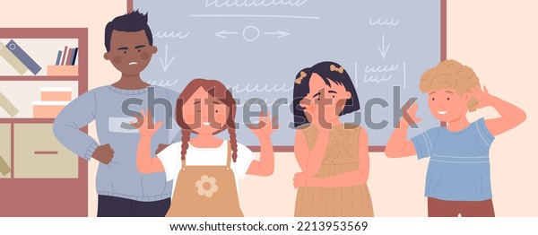School Children Bully Class Mate Classroom Stock Illustration ...
