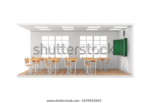 School Classroom Interior Large Window School Stock Illustration ...