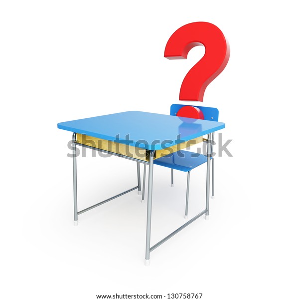 School Desk Question Mark 3d Illustrations Stock Illustration 130758767 ...