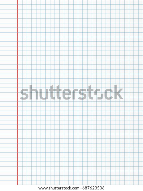 School Notebook Paper Sheet Exercise Book Stock Illustration 687623506 ...