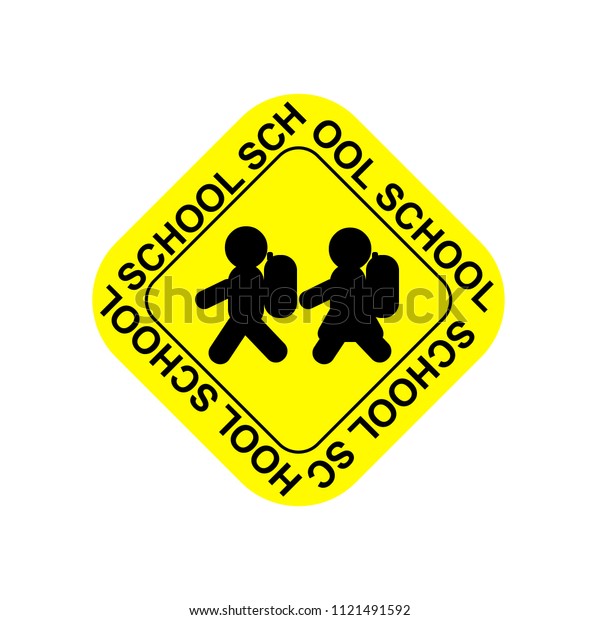 School Warning Sign Stock Illustration 1121491592 | Shutterstock