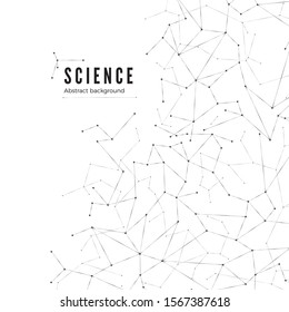 Abstract Polygonal Background Connecting Dots Linesmolecular Stock ...