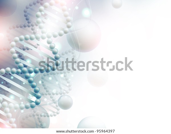 Science Background Dna Theme Copyspace Your Stock Illustration 95964397 ...