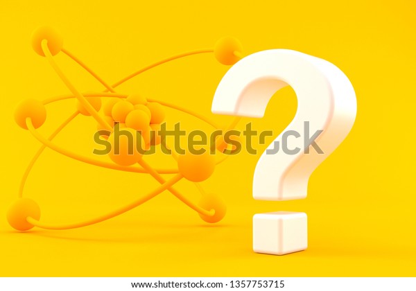 Science Background Question Mark Orange Color Stock Illustration ...