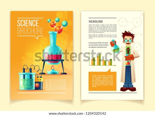 Science Brochure Template Front Back Side Stock Illustration 1204320142 ...