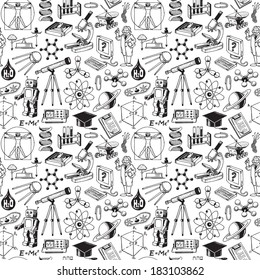 Science Technology Engineering Math Vector Seamless Stock Vector ...