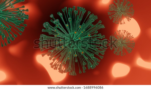 Science Fiction Virus Focus Diffuse Abstract Stock Illustration 1688996086