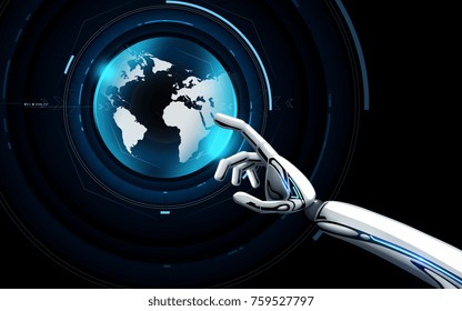 Science Future Technology Progress Concept Robot Stock Illustration ...