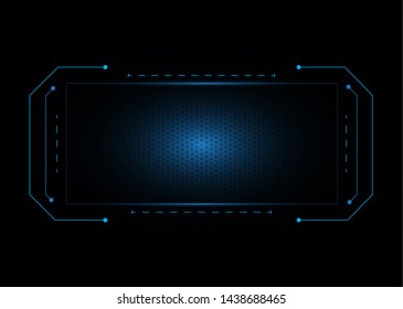 Science Screen Frame Blue Hexagonal Mesh Stock Illustration 1438688465