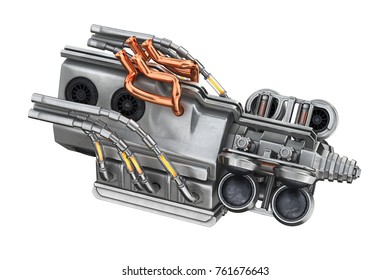 Ilustrasi Stok Scifi Concept Engine Part Machine 3d 761676643 ...