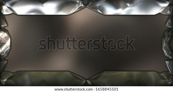 Scifi Menu Background Metallic Reflective 3d Stock Illustration ...