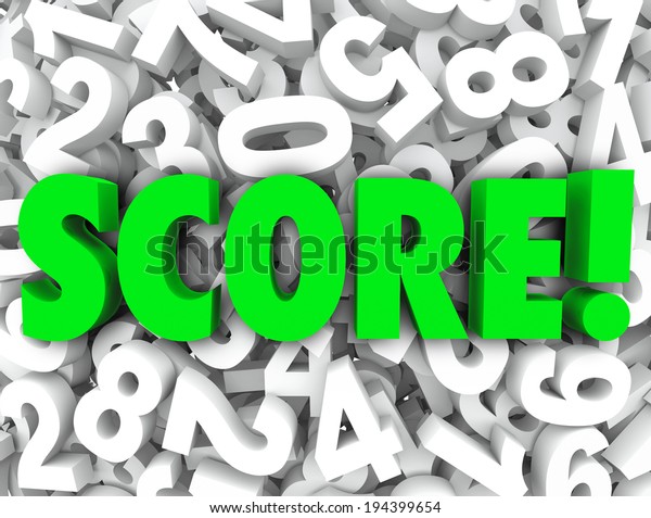 Score Word Background 3d Numbers Your Stock Illustration 194399654 ...