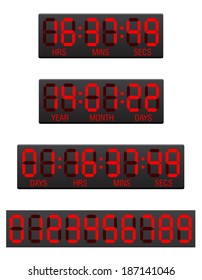 Scoreboard Digital Countdown Timer Illustration Isolated Stock ...