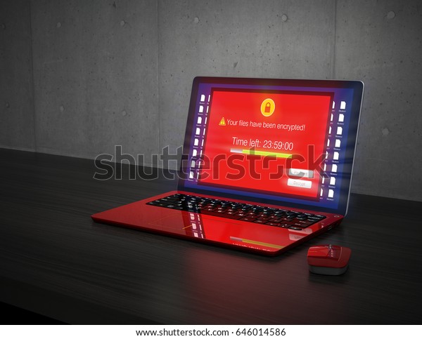 Screen Laptop Computer Showing Alert That Stock Illustration 646014586 | Shutterstock