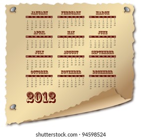 Year Calendar Week Starts Sunday Triangles: Vector có sẵn (miễn phí bản ...