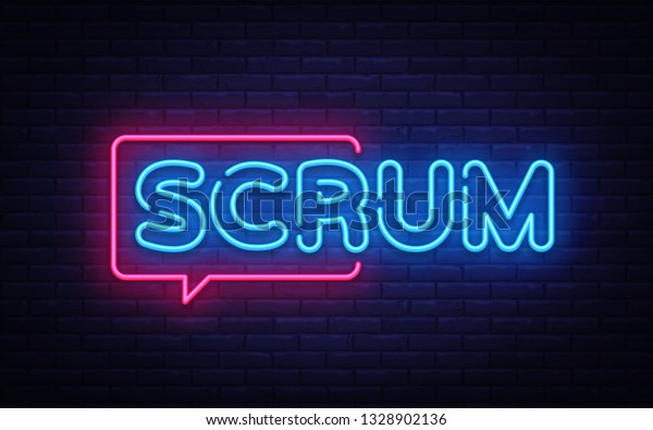 Scrum Neon Text Scrum Process Neon Stock Illustration 1328902136 ...