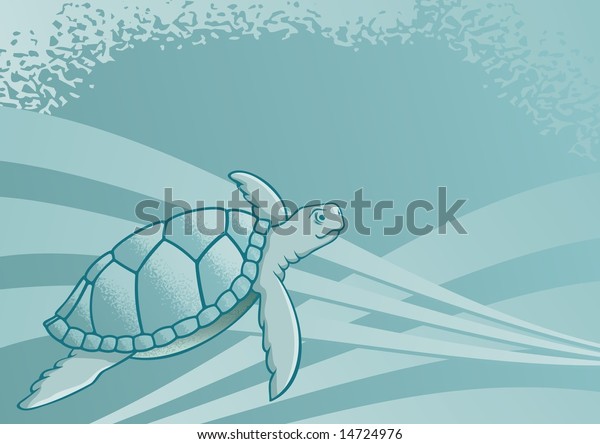 Sea Turtle Background Page Layout Presentations Stock Illustration ...