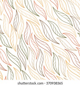 Seamless Abstract Handdrawn Pattern Leaf Stock Illustration 370938365 ...