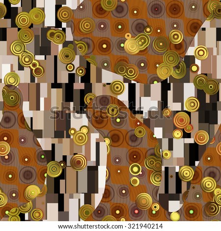 Seamless Abstract Pattern Gustav Klimt Style Stockillustration ...