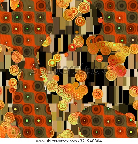 Seamless Abstract Pattern Gustav Klimt Style Stock Illustration ...