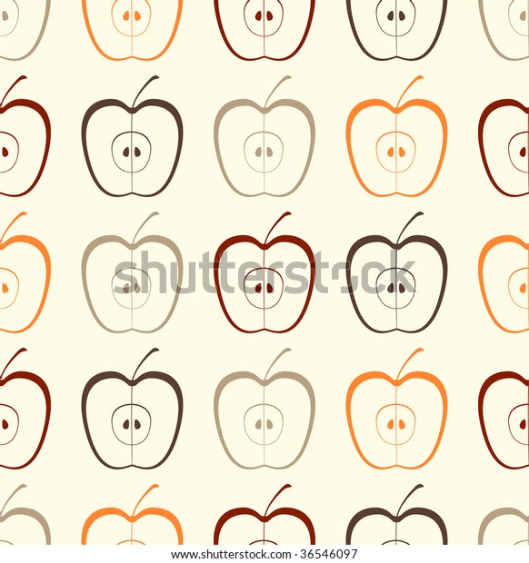 Seamless Apple Shape Texture Background Stock Illustration 36546097