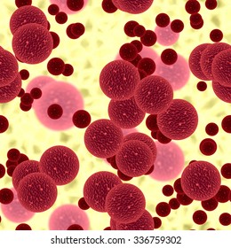 Seamless Background Red Cells Microscope Abstract Stock Illustration ...