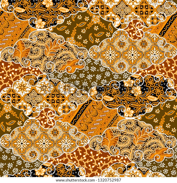 Seamless Batik Pattern.Able to repeat for textile printing