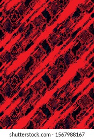Seamless Batik Snake Diagonal Brush Pattern Stock Illustration ...
