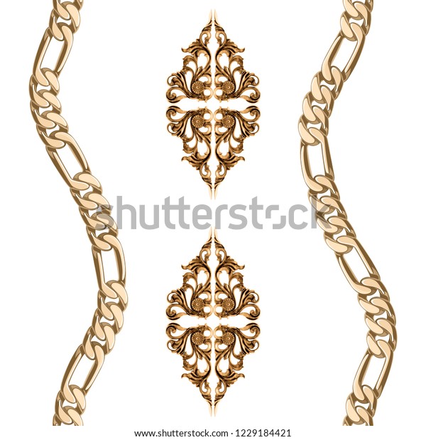 Seamless Chain Objects , Repeatable Design, Simple and Powerful Baroque ...