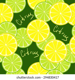 Seamless Citrus Pattern Fruit Background Summer Stock Illustration ...