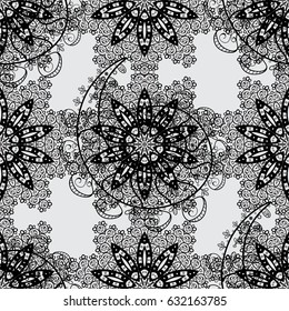 Seamless Classic Gray Dim Pattern Traditional Stock Illustration ...