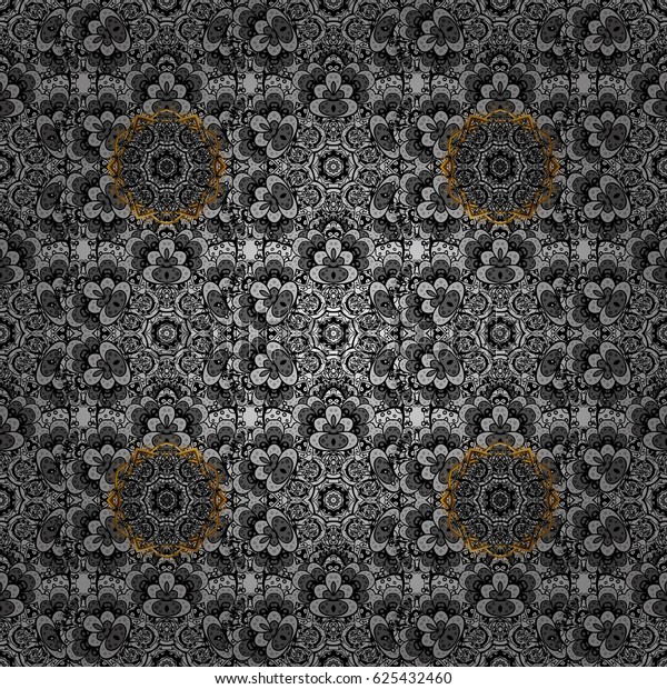 Seamless Classic Gray Dim Pattern Traditional Stock Illustration ...