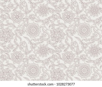 Seamless Emboss Floral Pattern Stock Illustration 1028273077 | Shutterstock