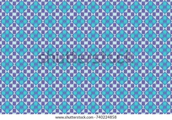 Seamless Geometric Raster Pattern Oriental Style 库存插图 740224858 ...