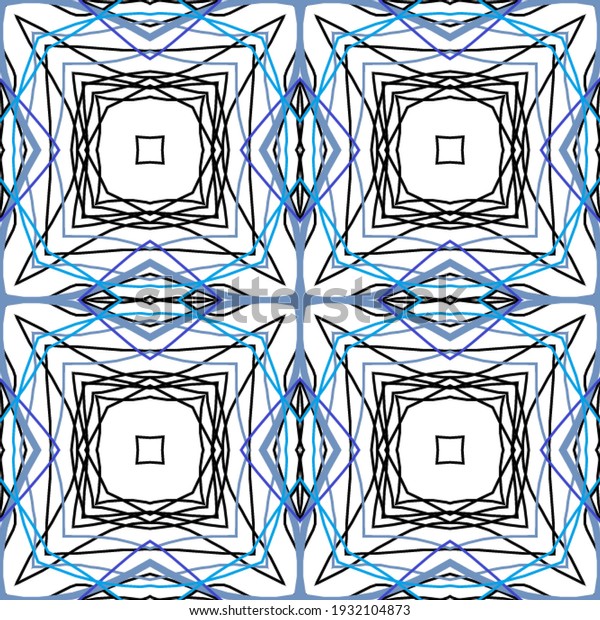 Seamless Geometry Texture Tile Stroke Scetch Stock Illustration ...