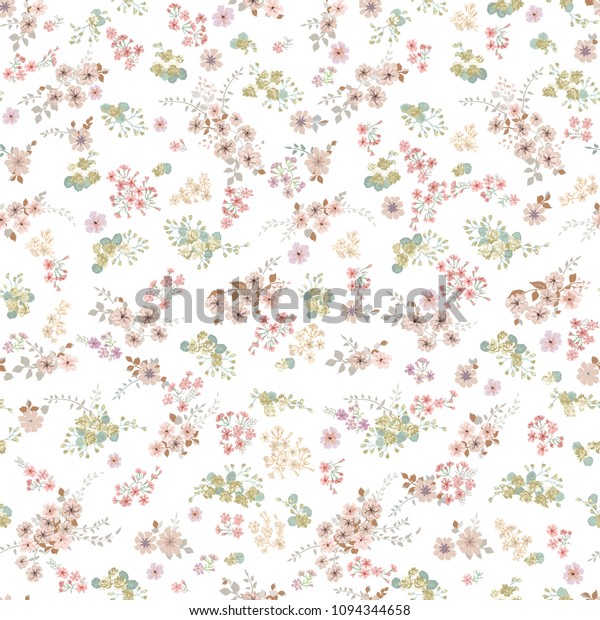 Seamless Gorgeous Pattern Smallscale Cute Ditsy Stock Illustration ...