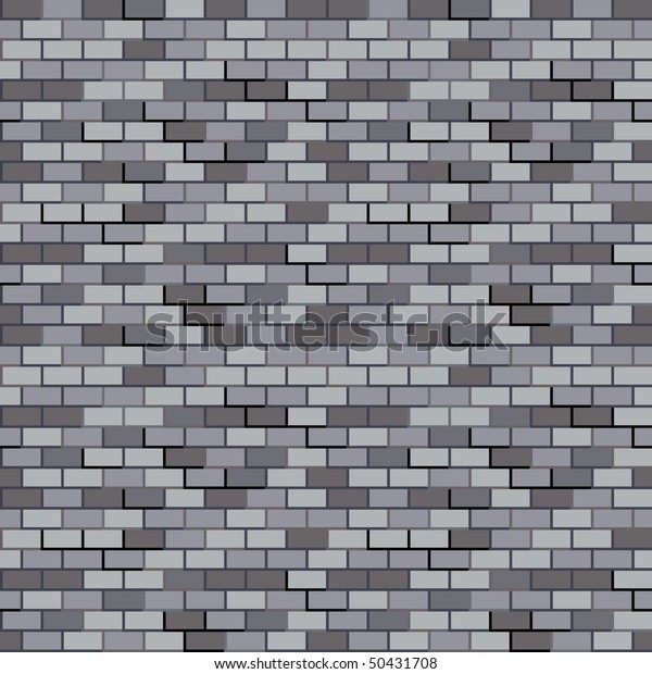 Seamless Gray Brick Wall Pattern Stock Illustration 50431708 | Shutterstock